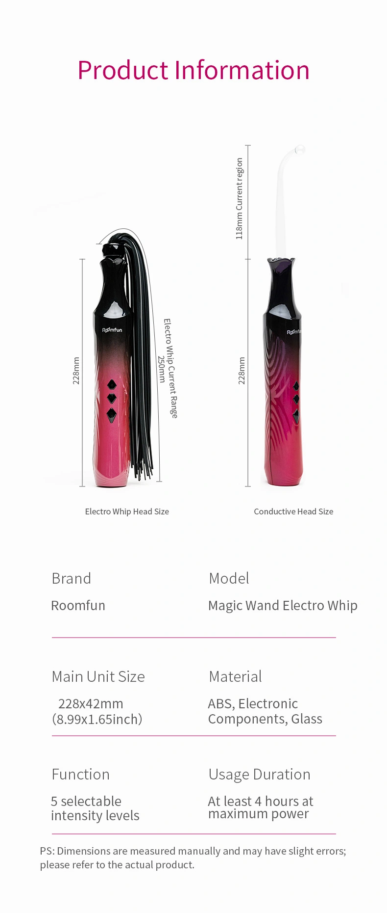 Electrocution BDSM – Magic Wand Electro Whip (ZW-143) - RoomFun