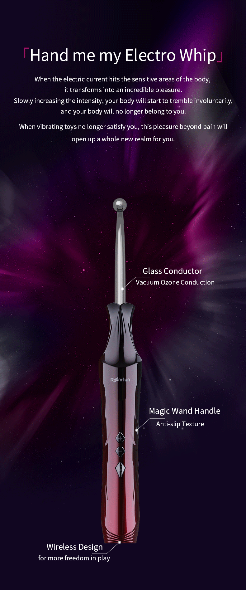 Electric Whip – Magic Wand Electro Whip (ZW-143) - RoomFun